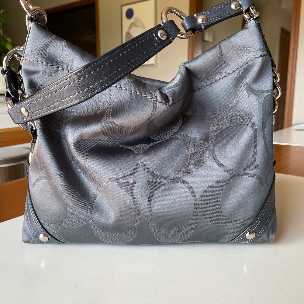 Coach Carly Signature Jacquard Hobo Shoulder Bag - Gem